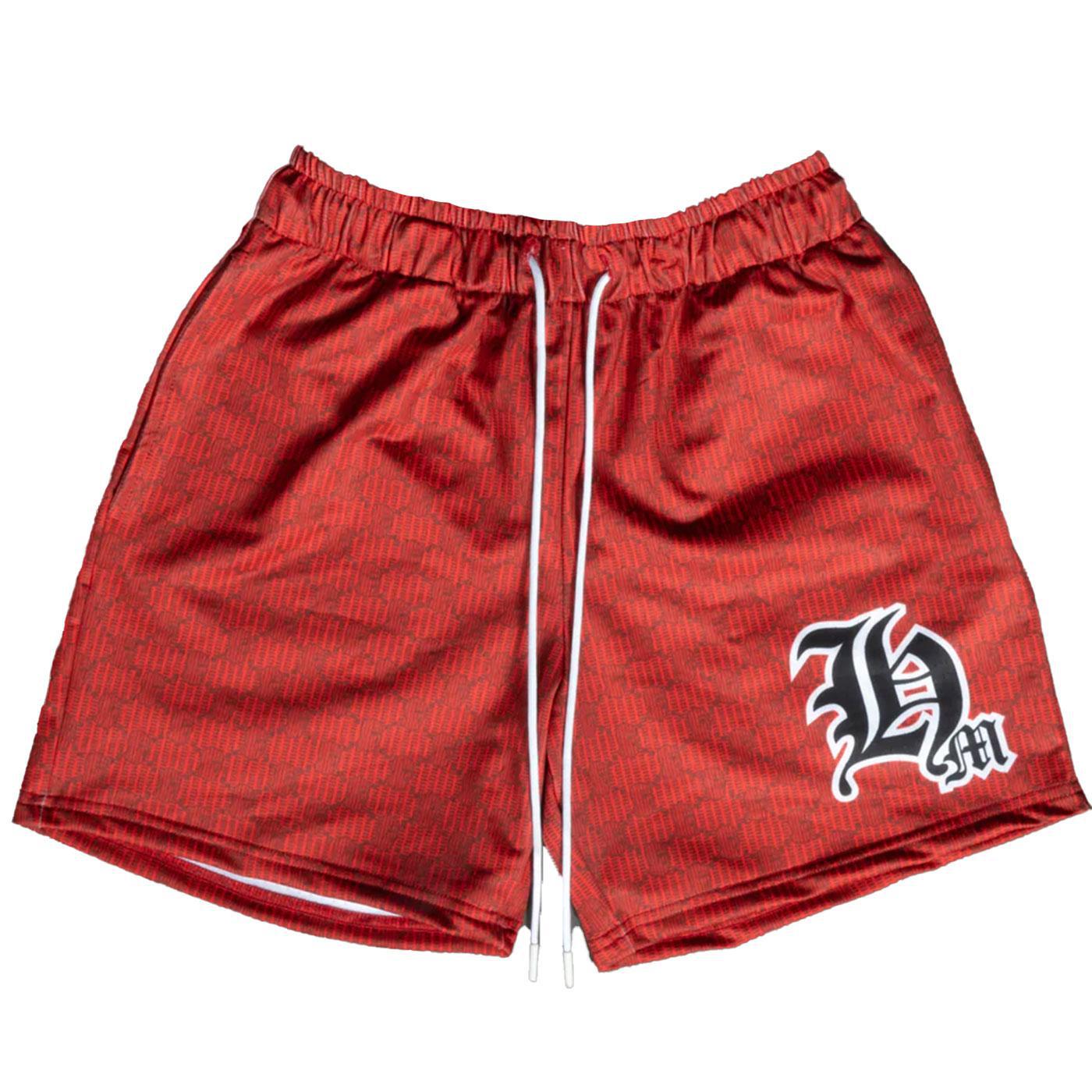 HM Ski Mask Pattern Shorts (Red) – Urban Street Wear